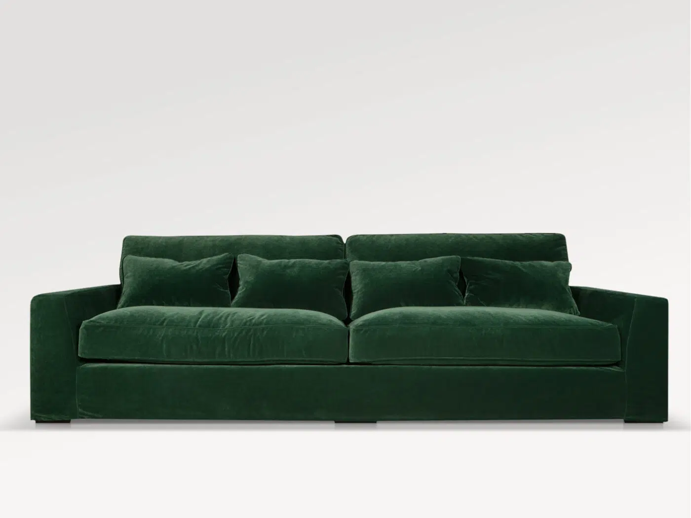 Canapé 4 places velours 26 forest green Odeon - 271x126x80cm - FRANCE ...