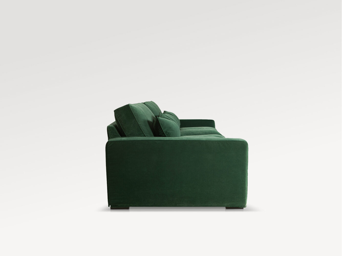 Canapé 4 places velours 26 forest green Odeon - 271x126x80cm - FRANCE ...