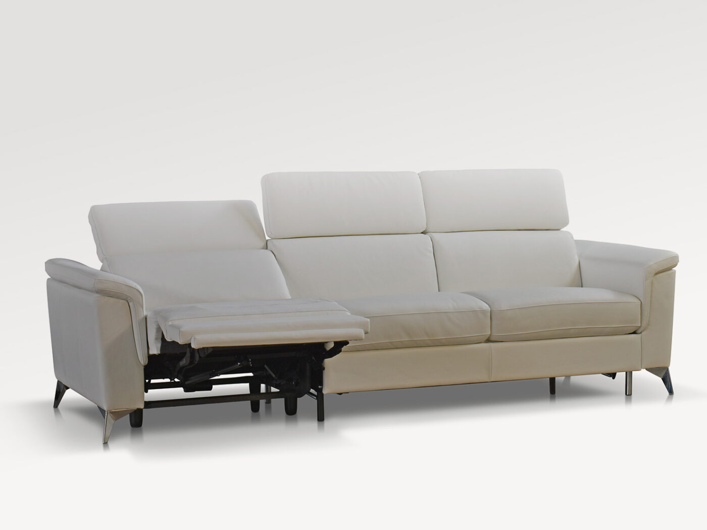 Canapé convertibles 4 places + relax cuir 3014 - cm - FRANCE CANAPÉ