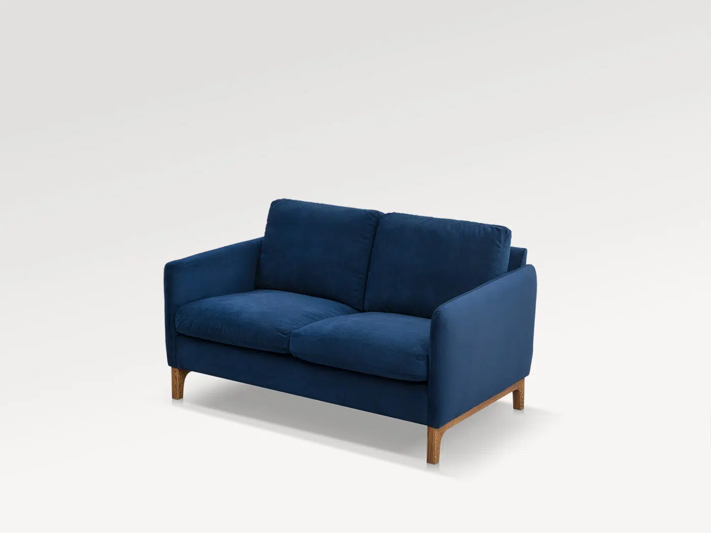 Canapé 2 places velours 334/05 blue SABLONS - 142x87x81cm - FRANCE CANAPÉ