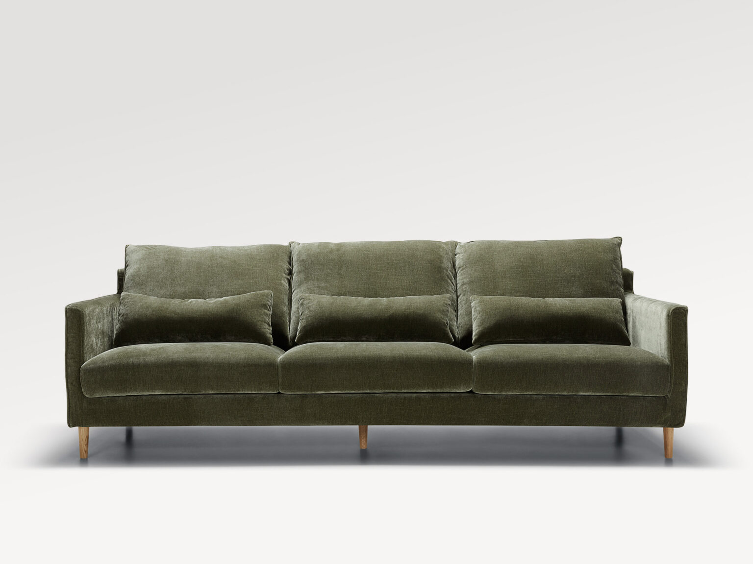 Canapé 3 places xl tissu chenille vert SEVRES - 263x103x94cm - FRANCE ...